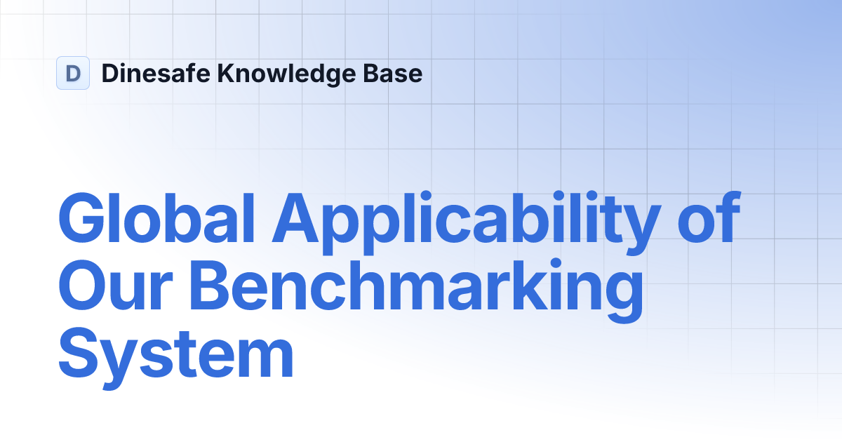 Global Applicability of Our Benchmarking System | Dinesafe Knowledge Base