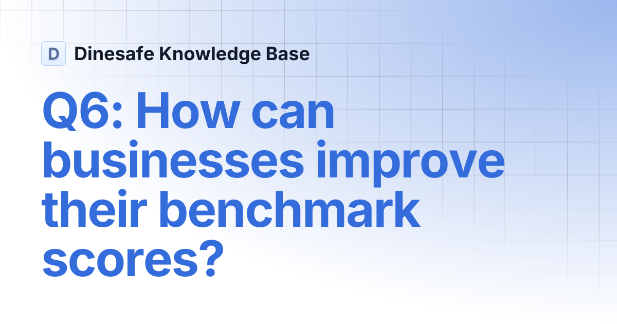 Q6: How can businesses improve their benchmark scores? | Dinesafe ...